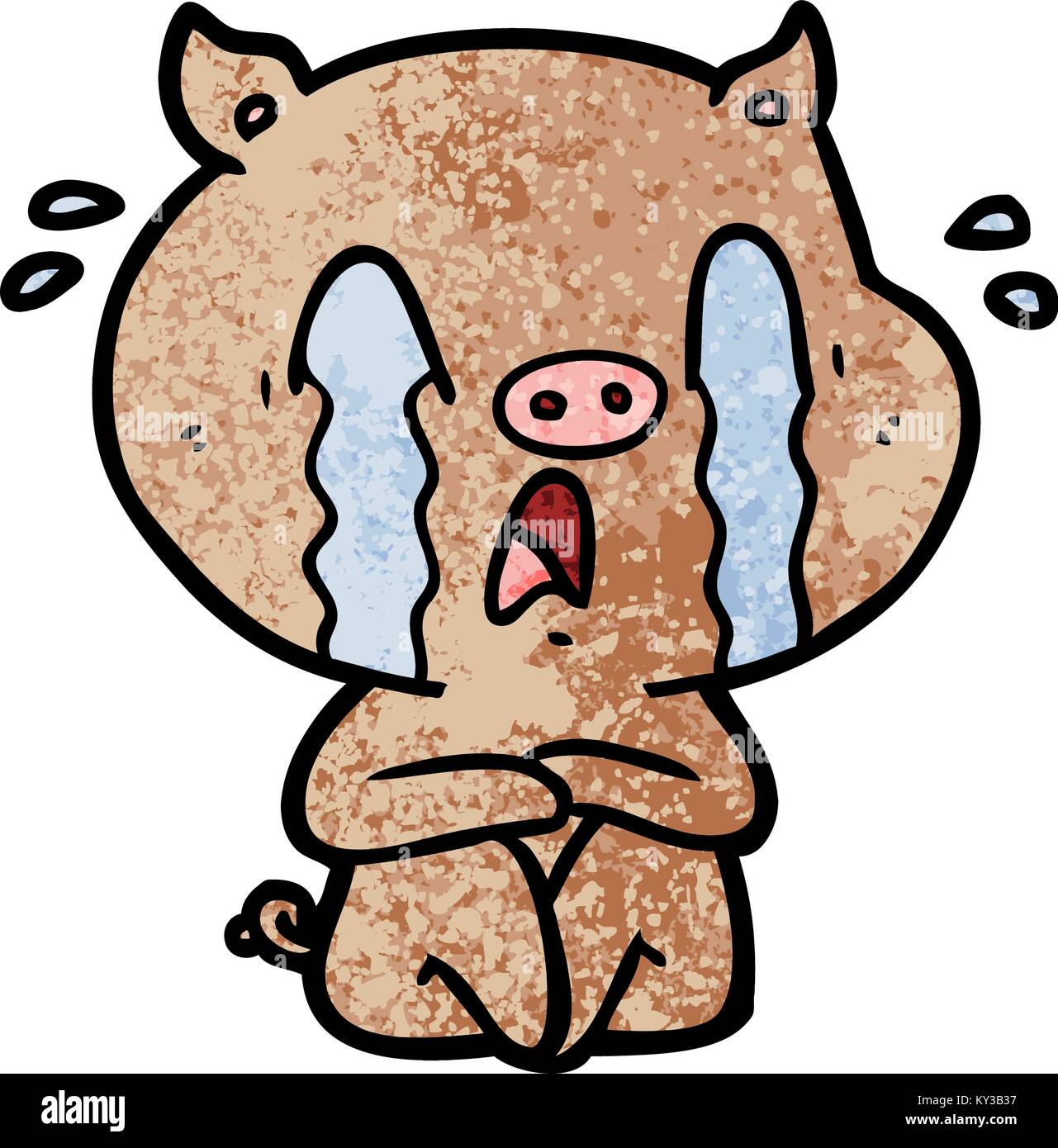 crying pig cartoon Stock Vector Image & Art - Alamy