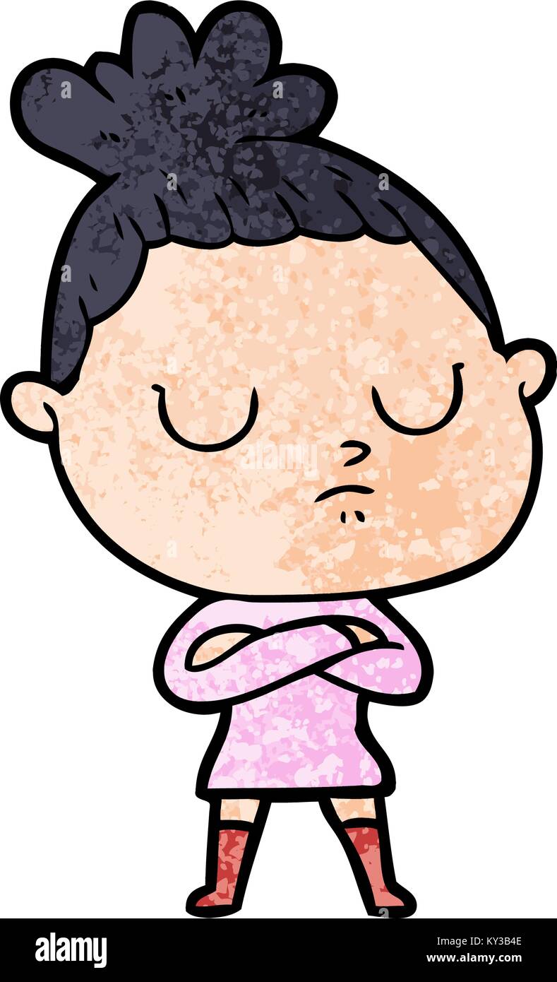 cartoon calm woman Stock Vector Image & Art - Alamy