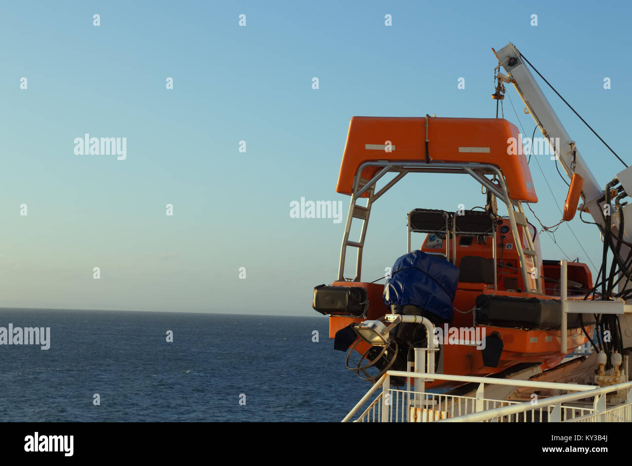 ferry lifeboat deck Stock Photo - Alamy