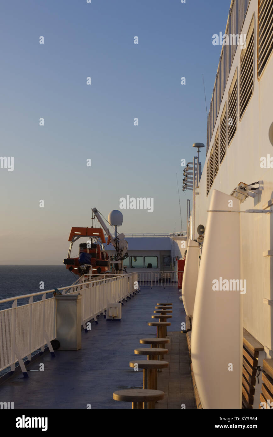 ferry lifeboat deck Stock Photo - Alamy