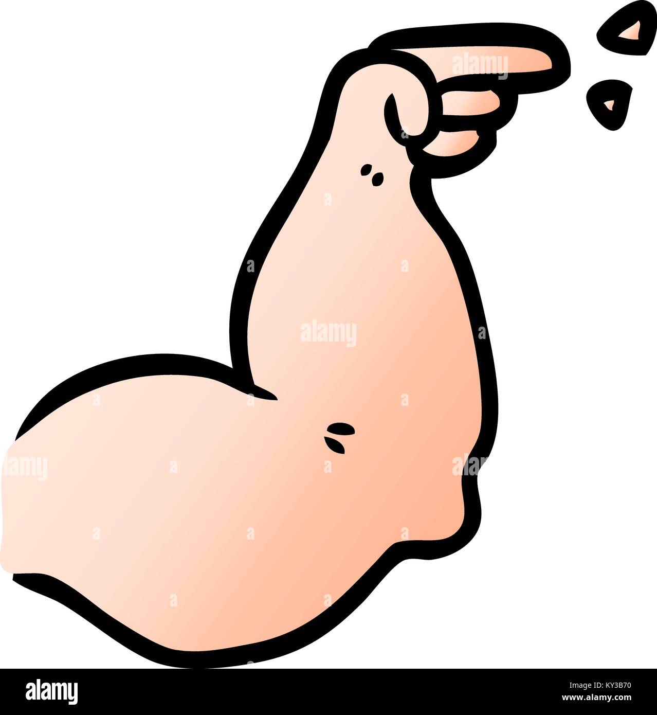 cartoon muscular arm pointing Stock Vector Image & Art - Alamy