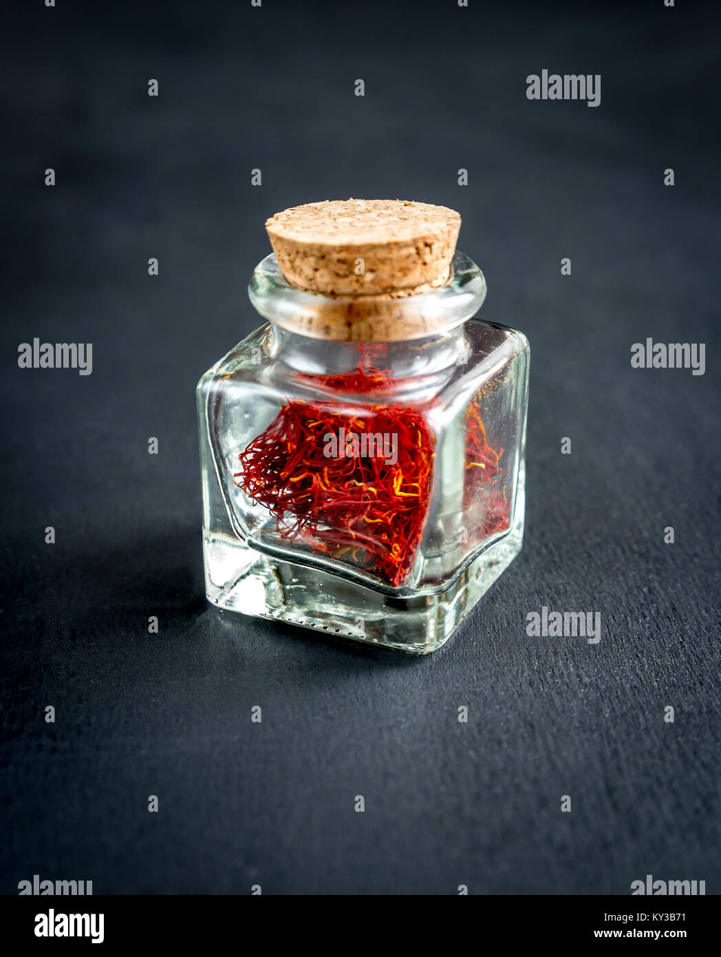 Saffron in the vial Stock Photo - Alamy