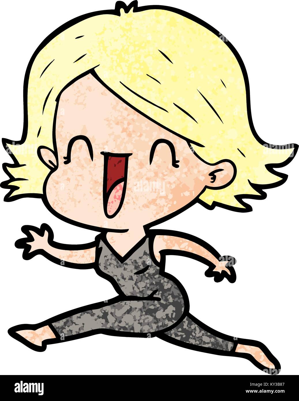 cartoon happy woman Stock Vector Image & Art - Alamy