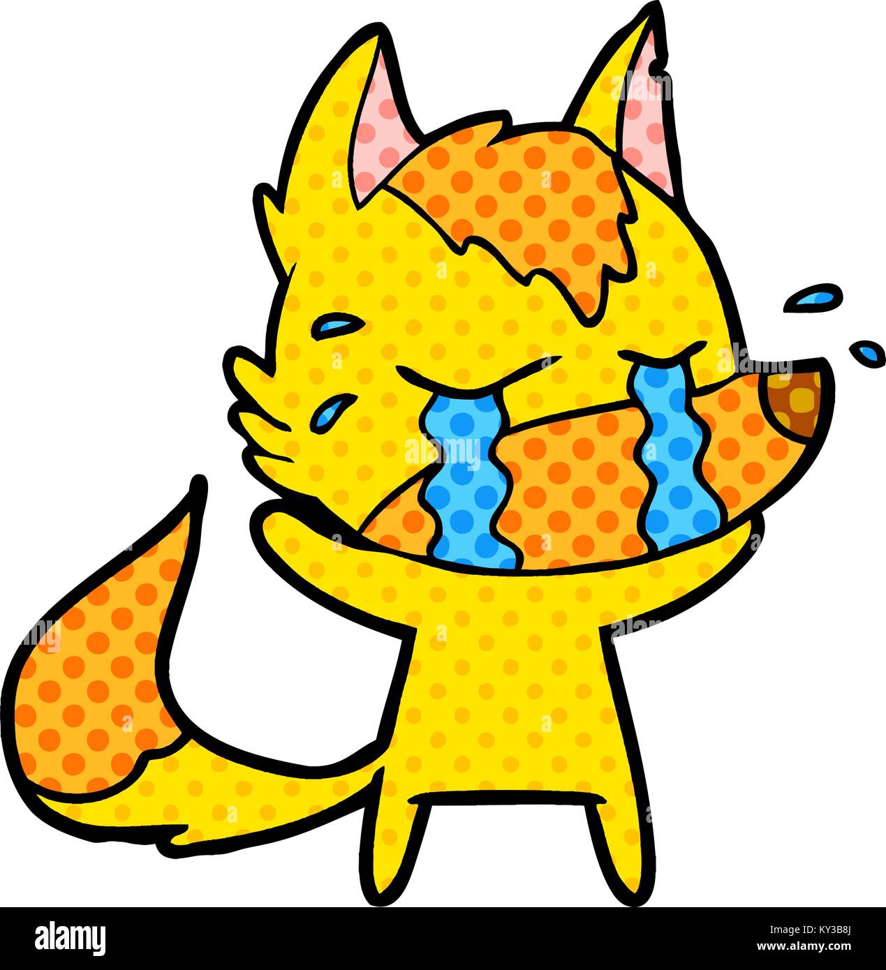 sad little fox cartoon character Stock Vector Image & Art - Alamy