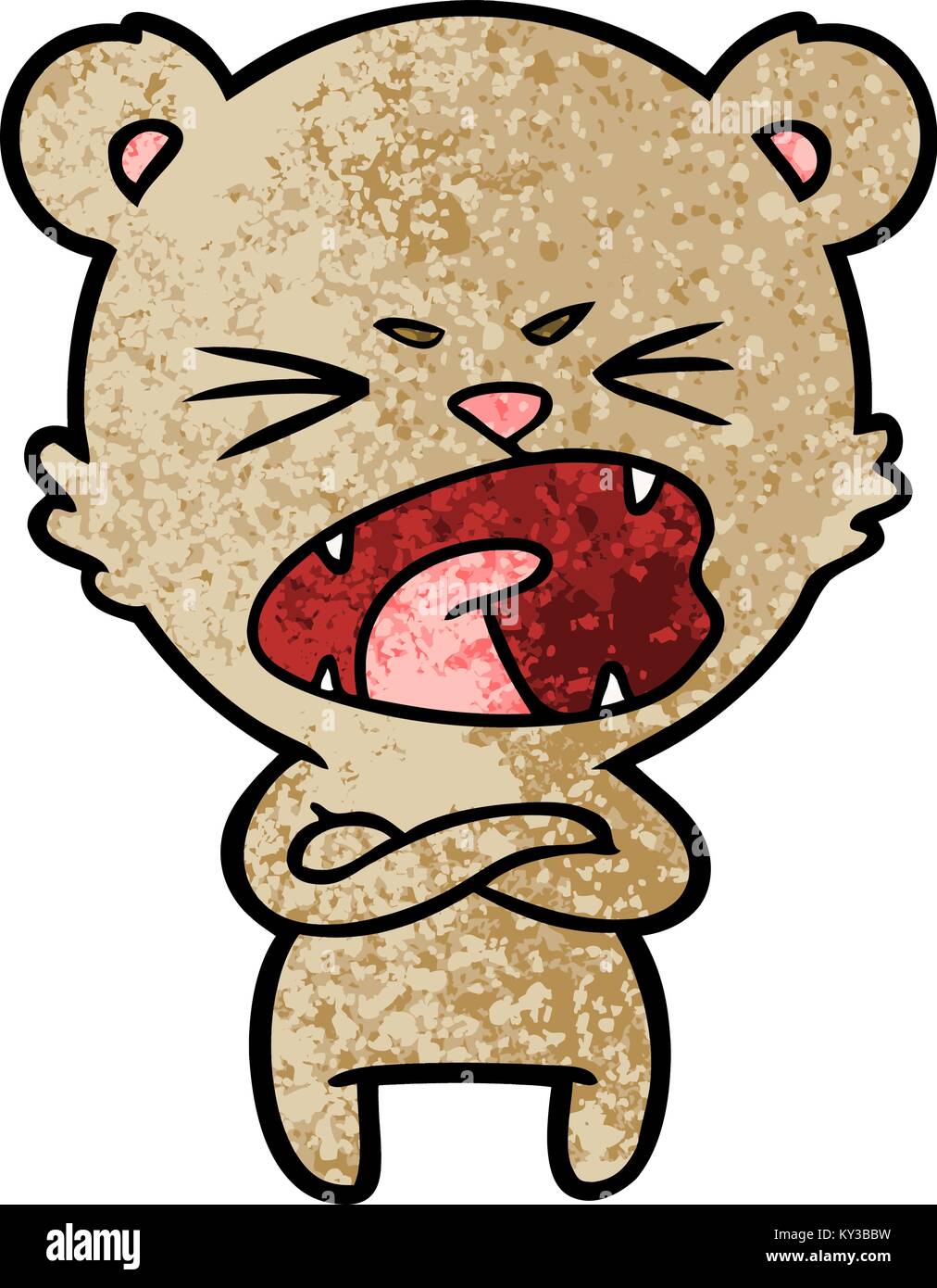 angry cartoon bear shouting Stock Vector Image & Art - Alamy