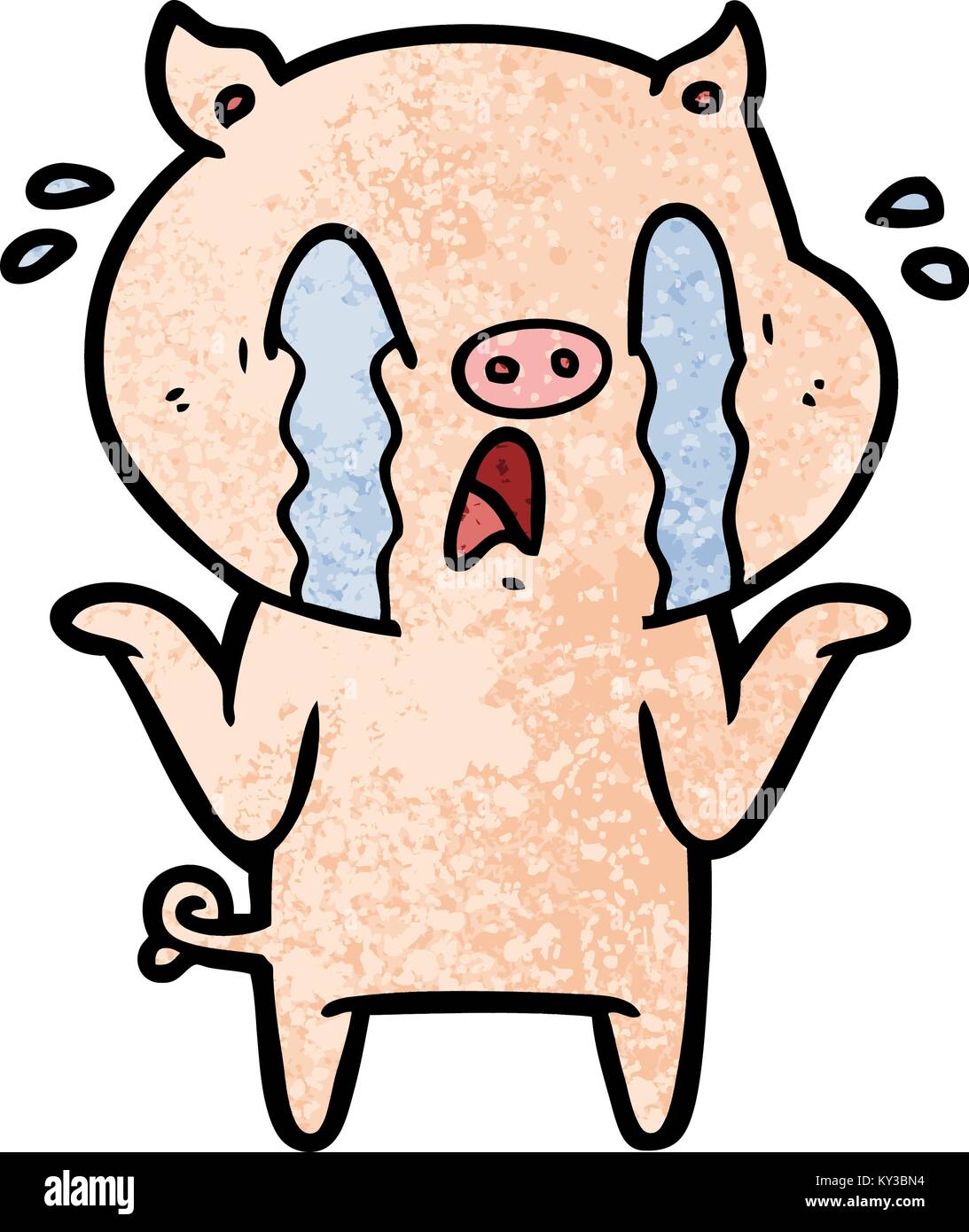 crying pig cartoon Stock Vector Image & Art - Alamy
