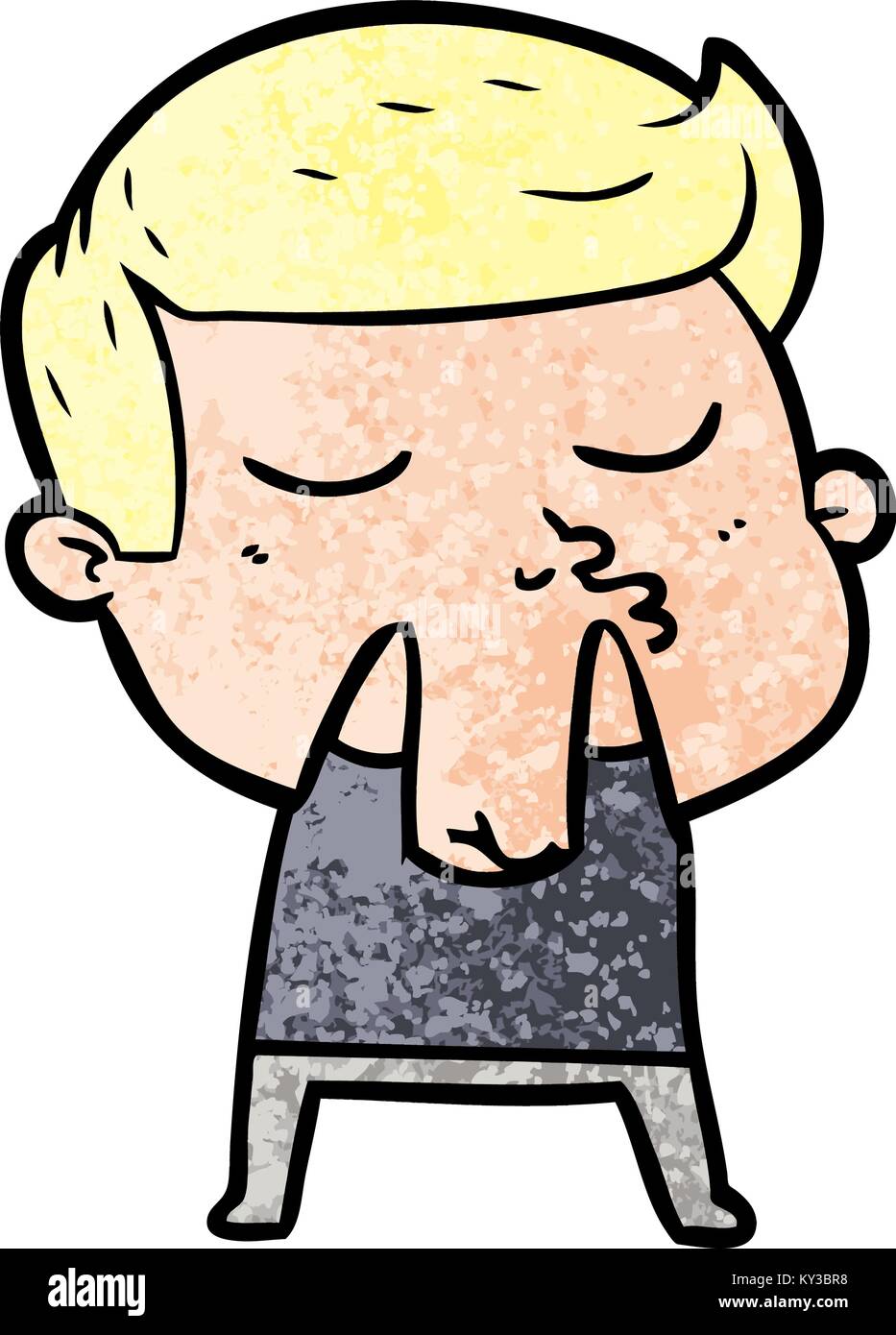 cartoon model guy pouting Stock Vector Image & Art - Alamy