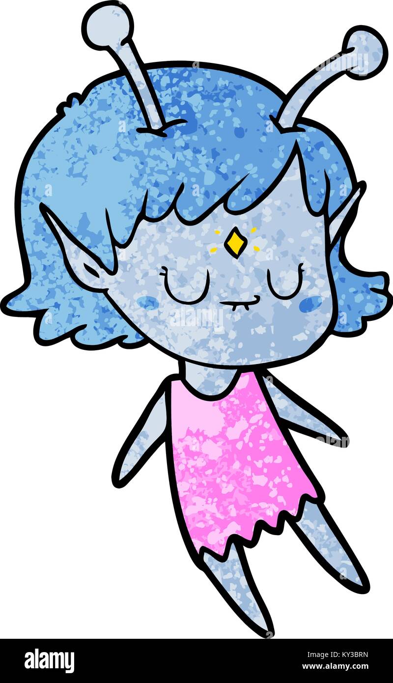 cartoon alien girl Stock Vector Image & Art - Alamy