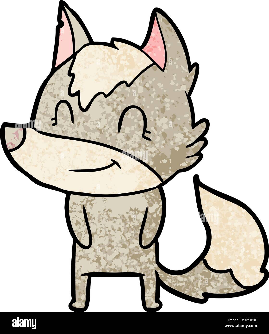 friendly cartoon wolf Stock Vector Image & Art - Alamy