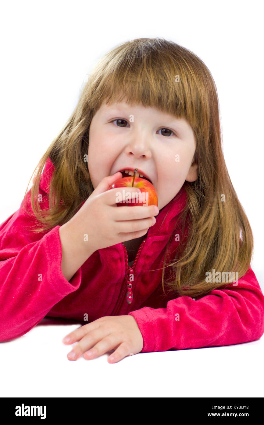 Mouth eating apple Cut Out Stock Images & Pictures - Alamy