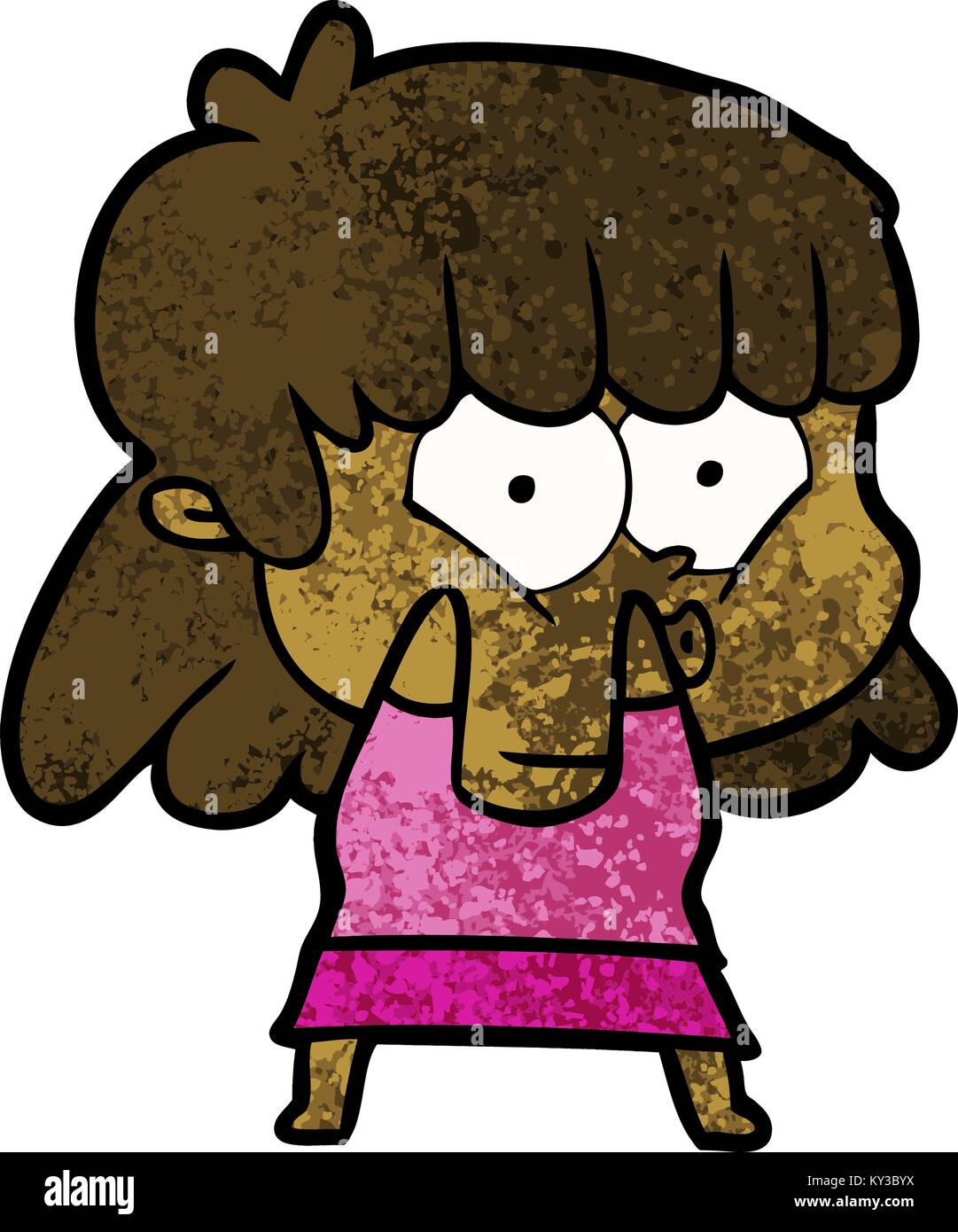 cartoon whistling girl Stock Vector Image & Art - Alamy