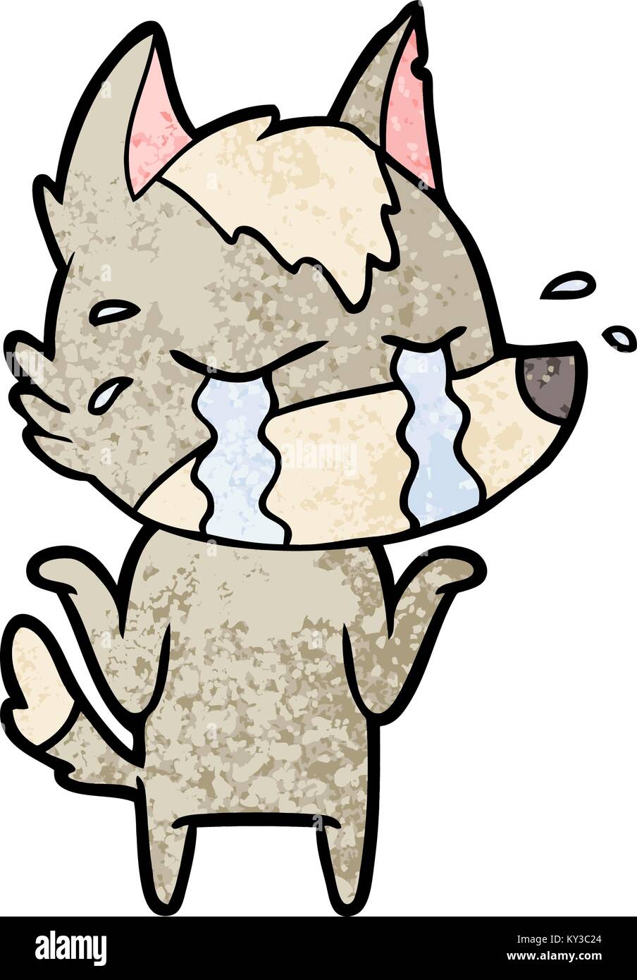 cartoon crying wolf Stock Vector Image & Art - Alamy