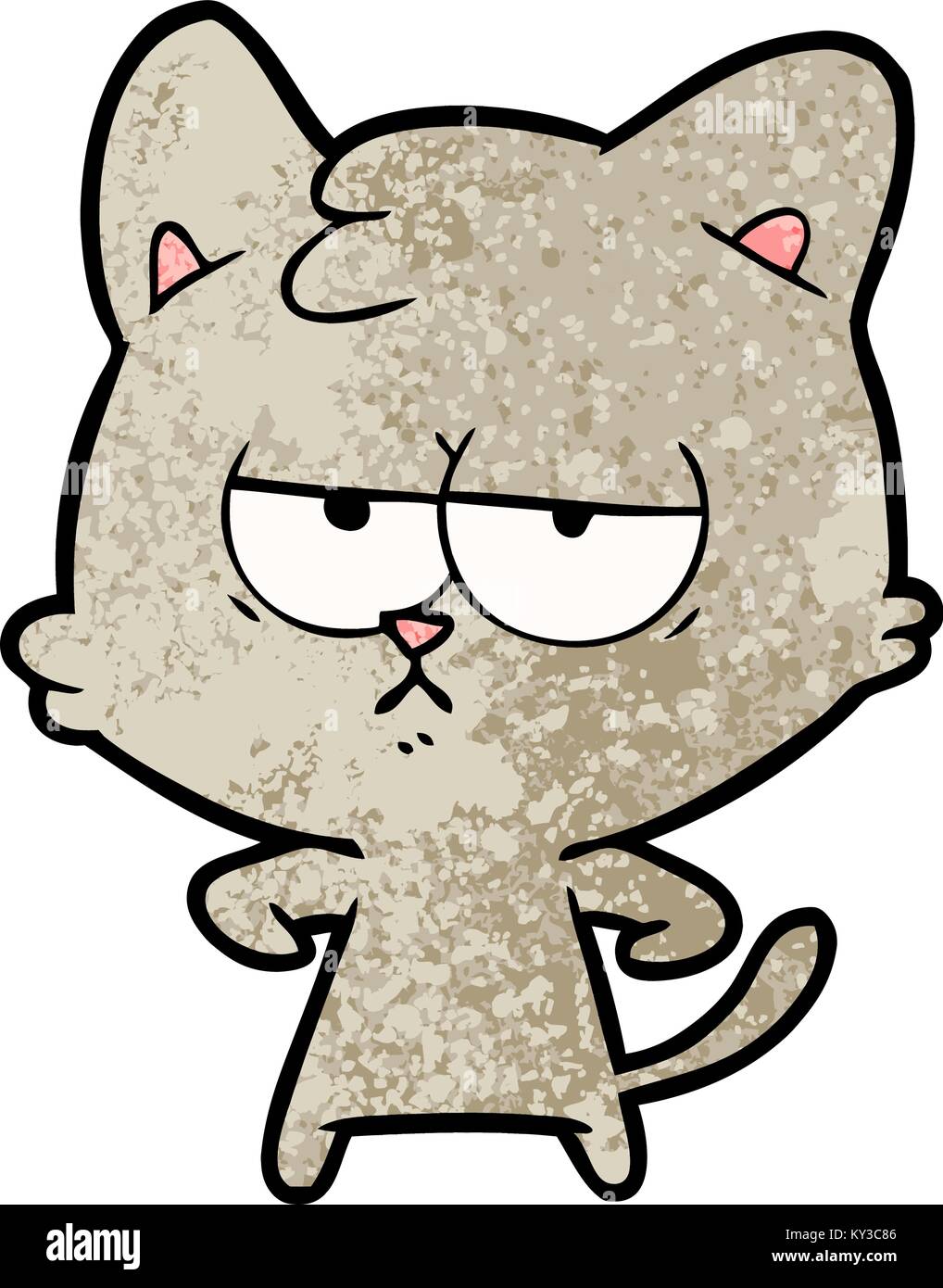 bored cartoon cat Stock Vector Image & Art - Alamy