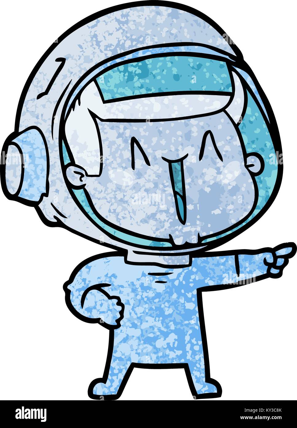 happy cartoon astronaut pointing Stock Vector Image & Art - Alamy