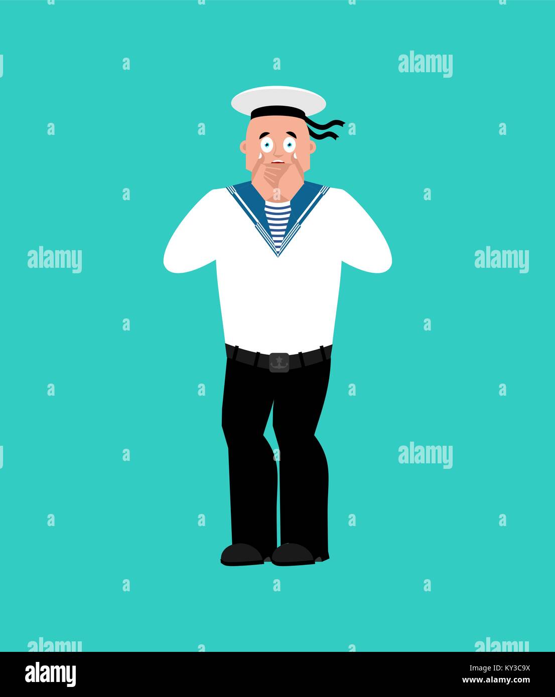 Male sailor scared Stock Vector Images - Alamy