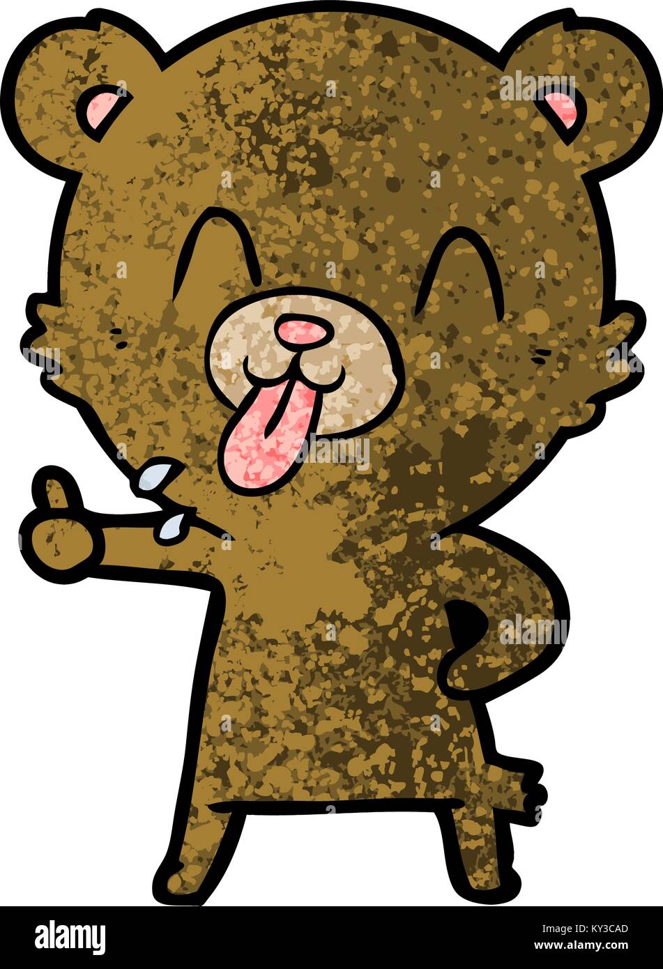 rude cartoon bear Stock Vector Image & Art - Alamy