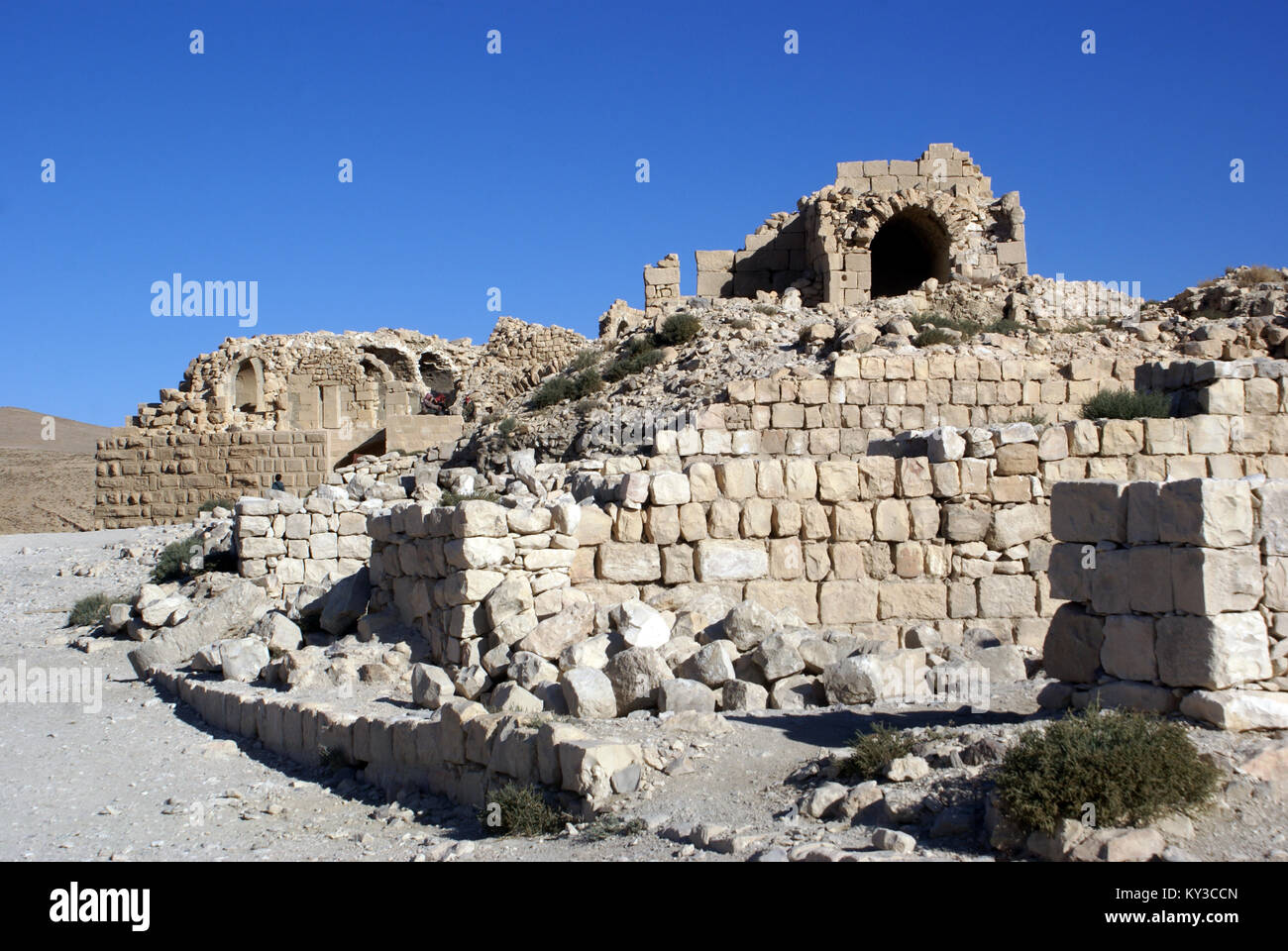 Ruins of Shobak castle on the top of hill, Jordan Stock Photo - Alamy
