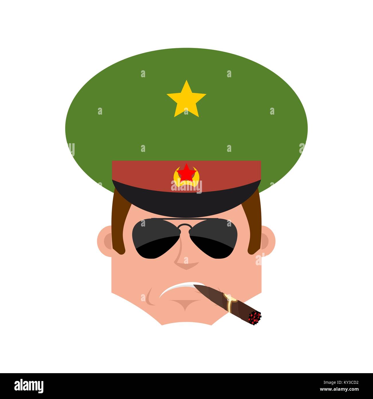 Russian Officer smoking cigar emotion avatar. Strict Military in Russia ...