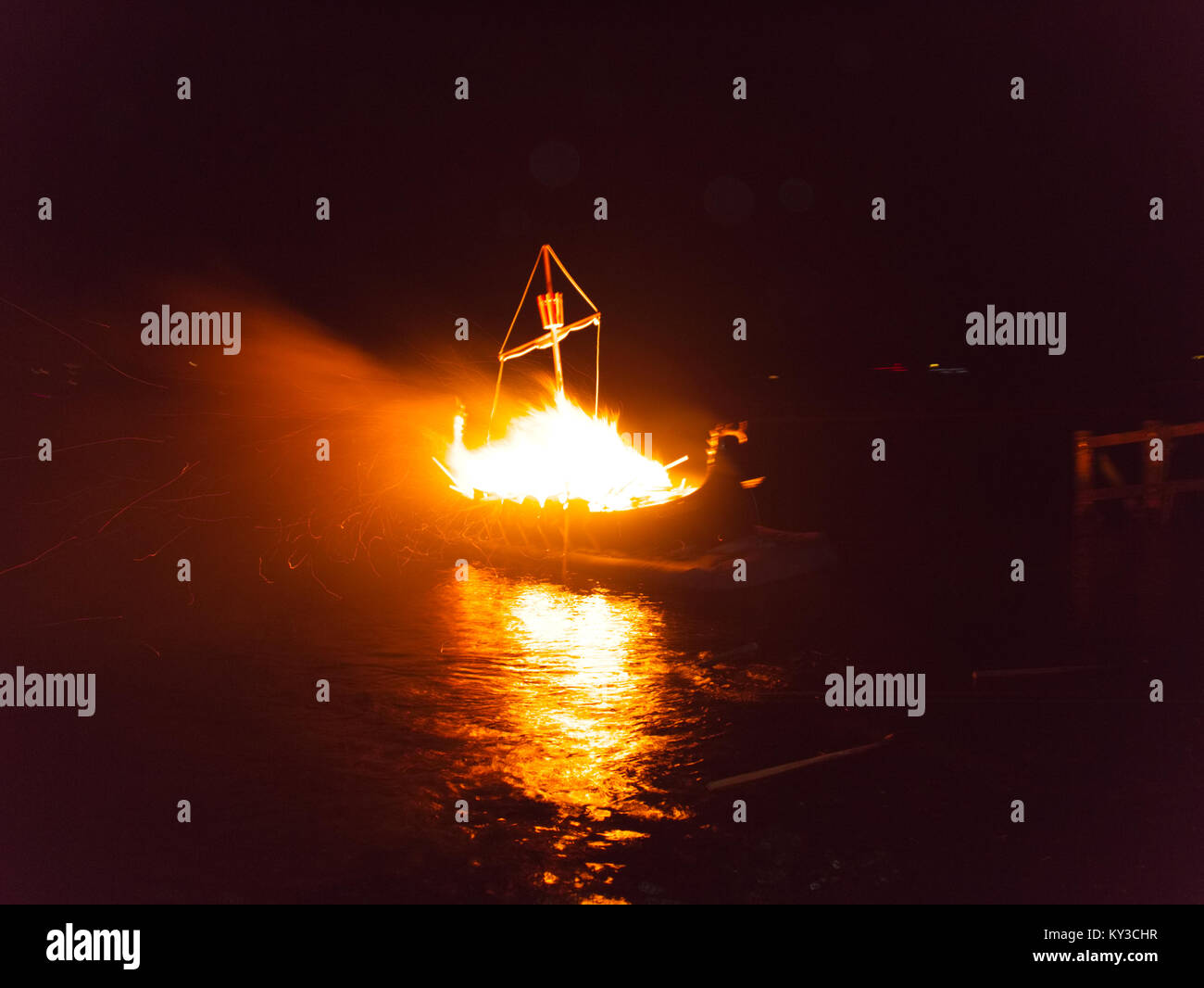 fire festival shetland islands Stock Photo - Alamy