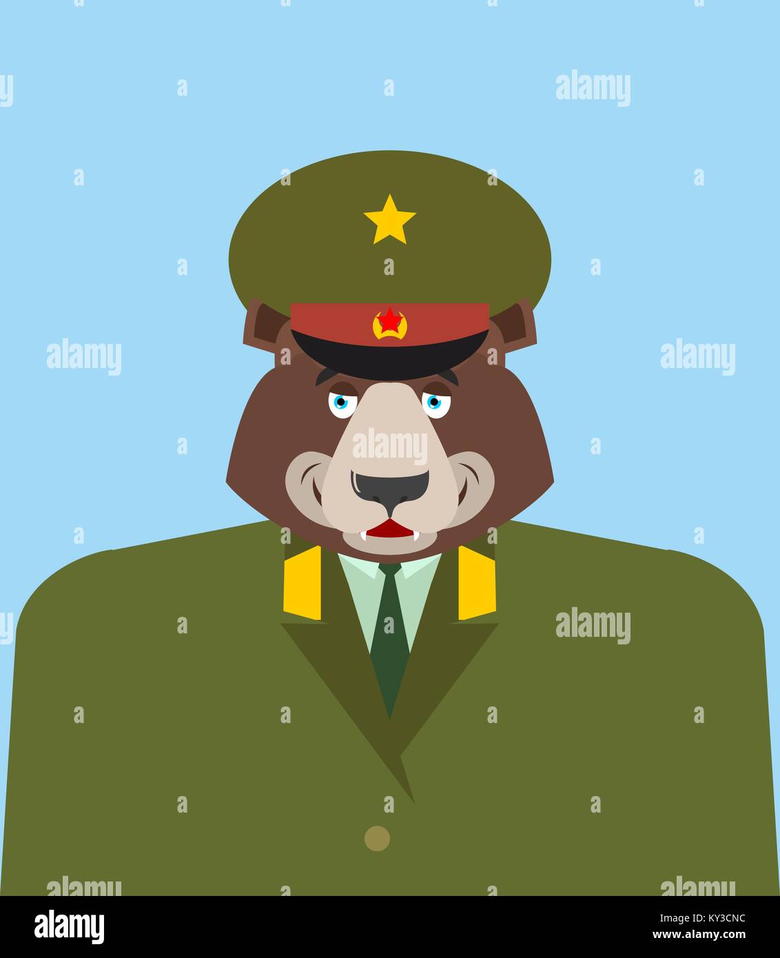 February 23. Bear Defender Russian Soldier. Defender of Fatherland Day ...