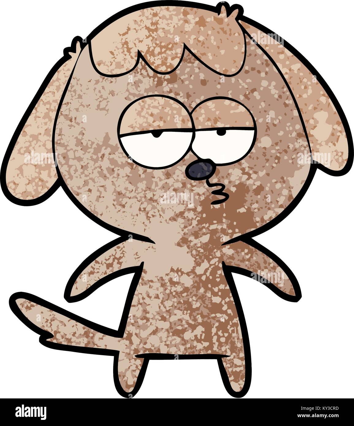 cartoon bored dog Stock Vector Image & Art - Alamy