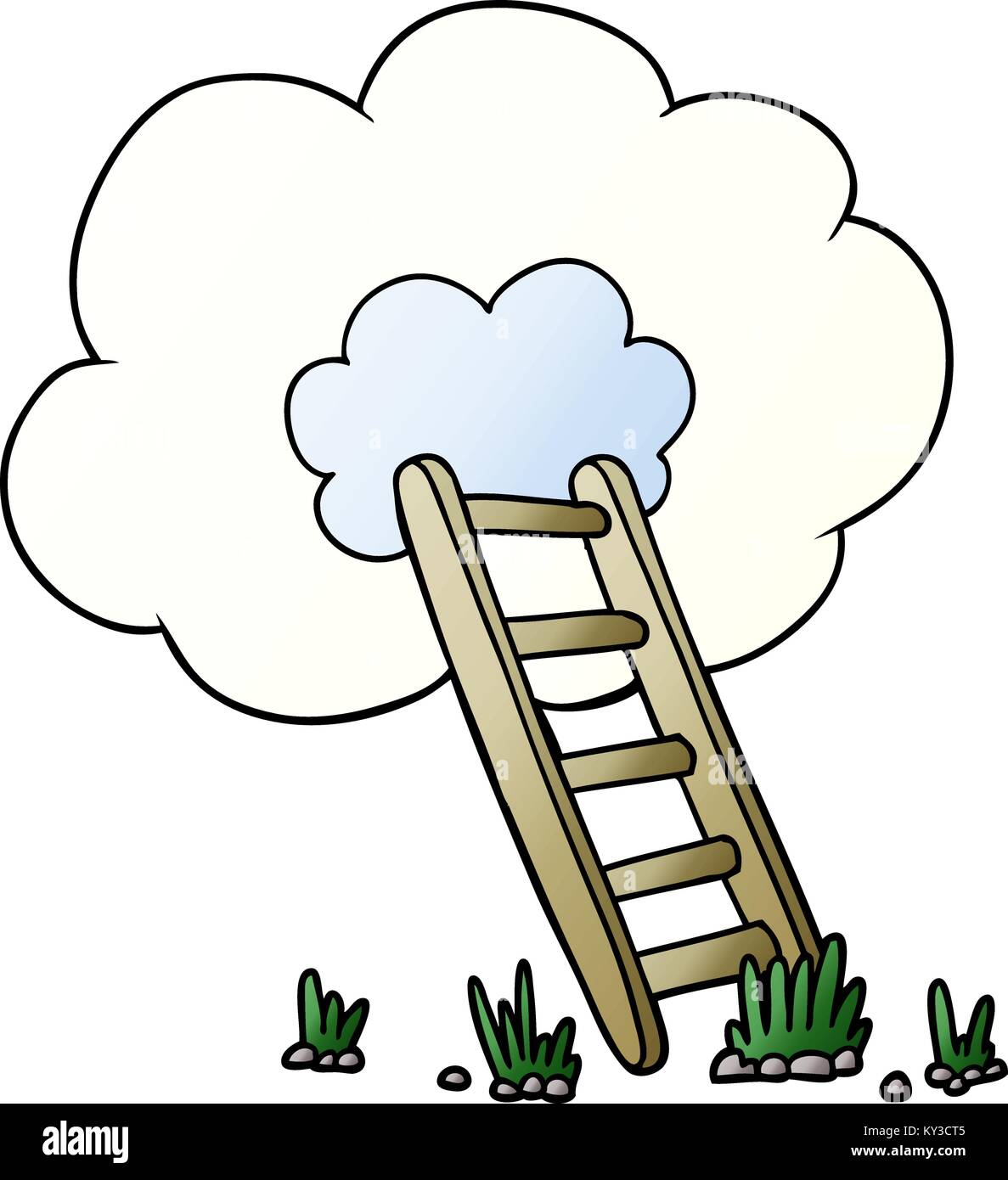 cartoon ladder into cloud Stock Vector Image & Art - Alamy