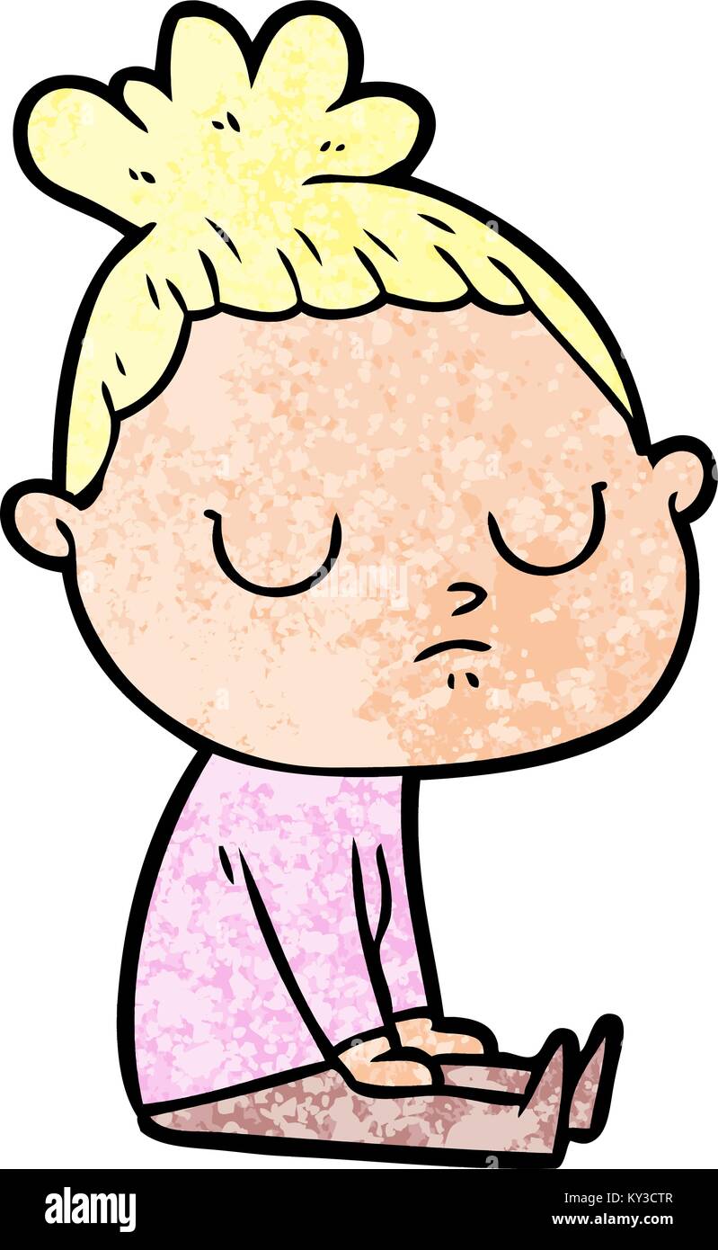 cartoon calm woman Stock Vector Image & Art - Alamy