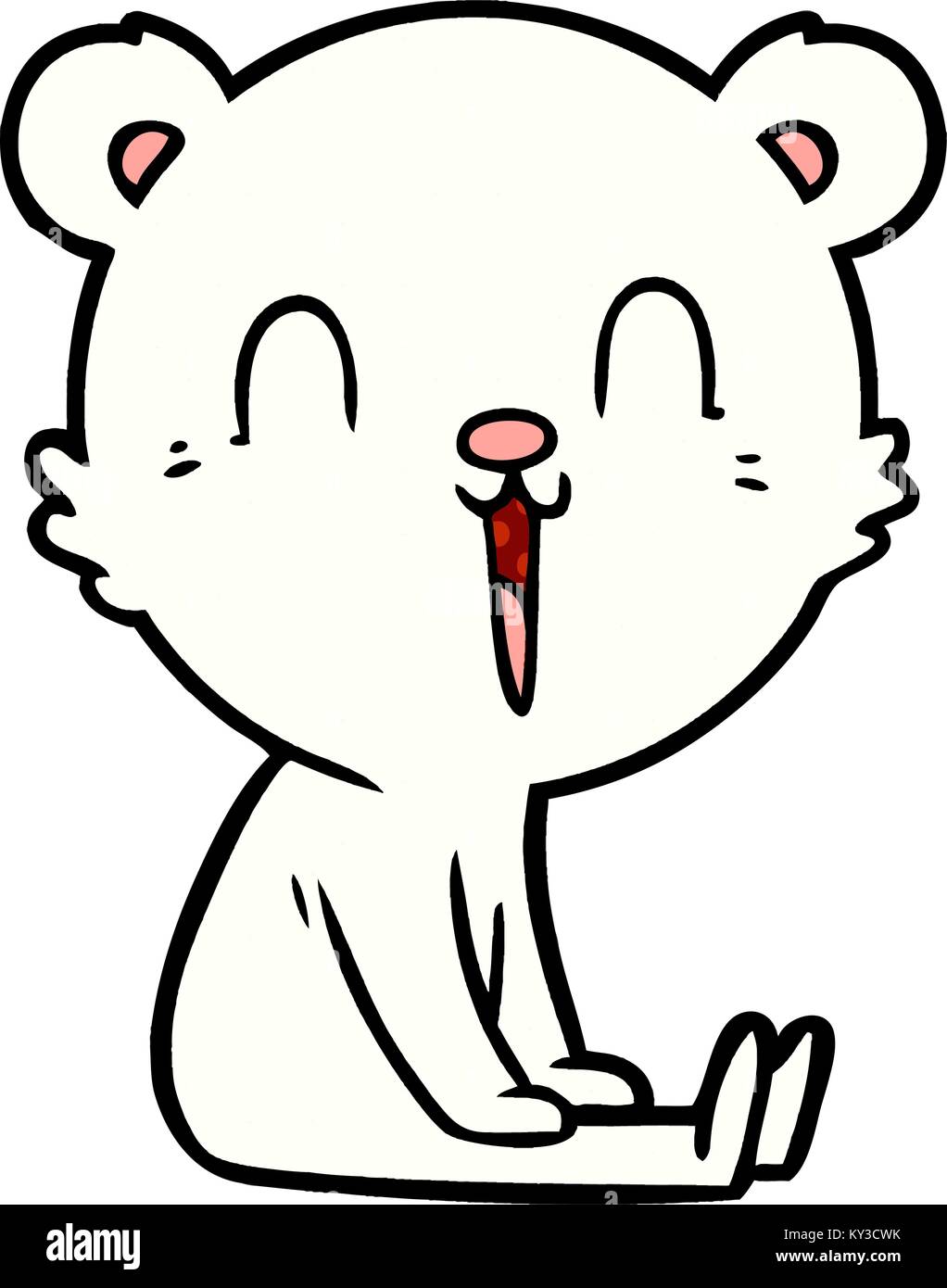 happy polar bear cartoon Stock Vector Image & Art - Alamy