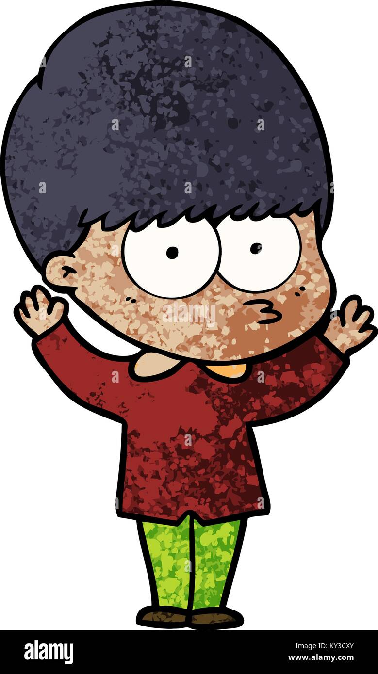 nervous cartoon boy Stock Vector Image & Art - Alamy