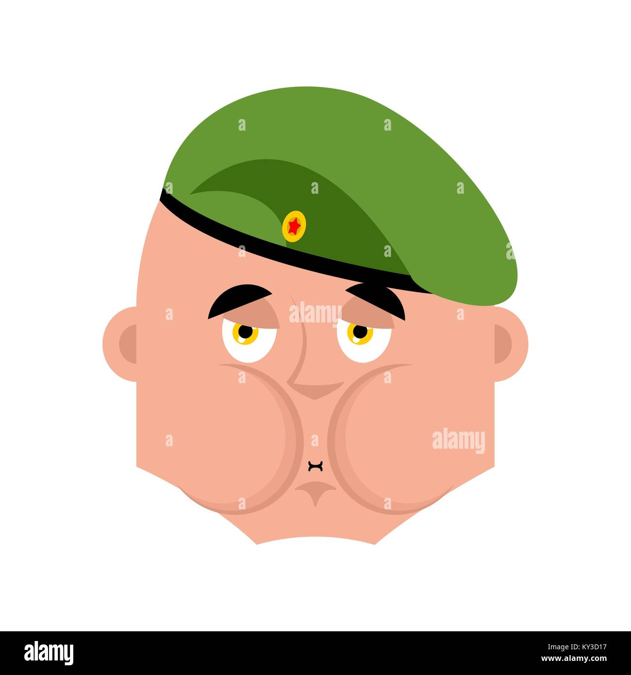Russian soldier Sick Nausea emoji. Airborne troops face Nauseating ...