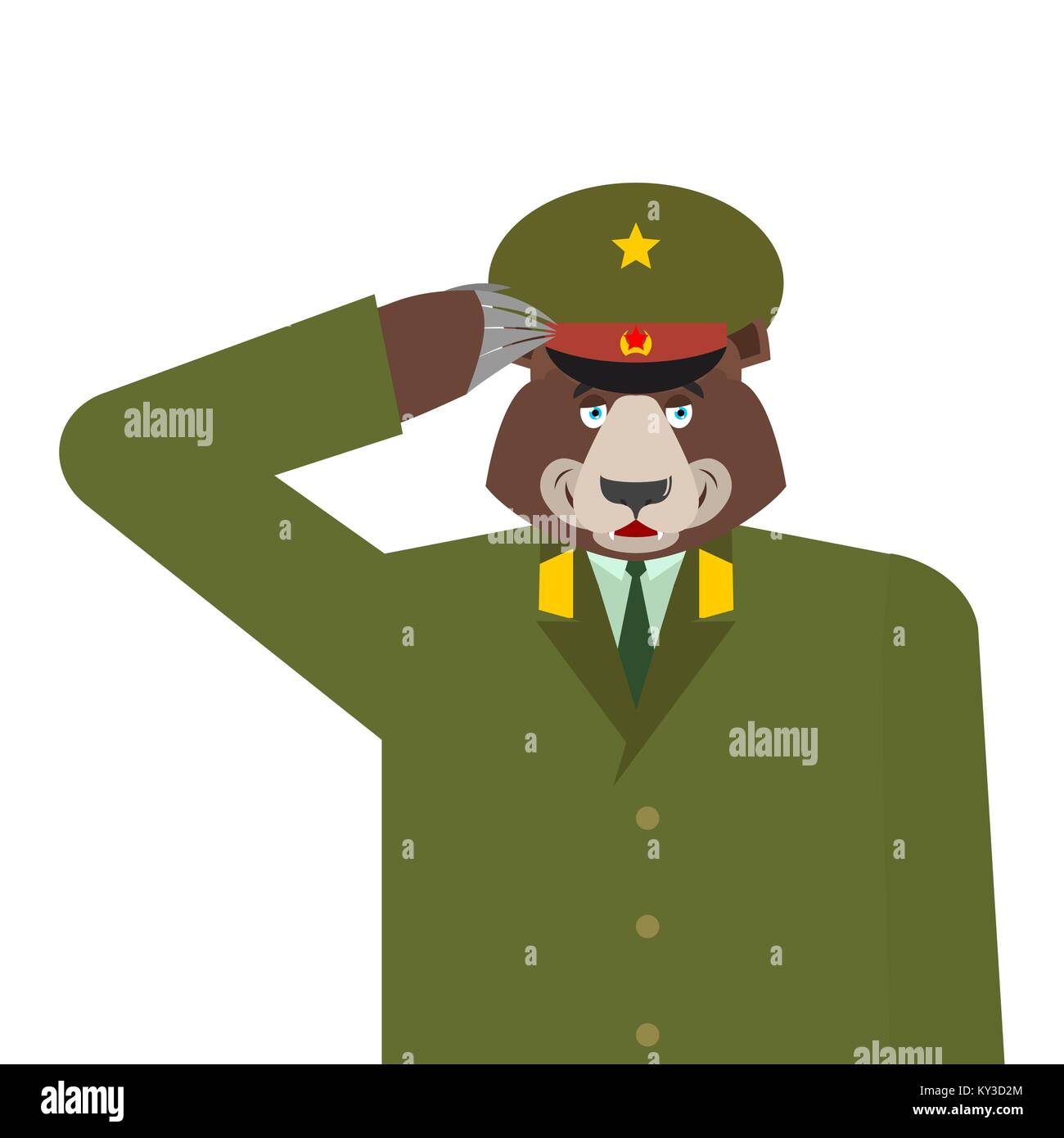 February 23. Bear Defender Russian Soldier. Defender of Fatherland Day ...