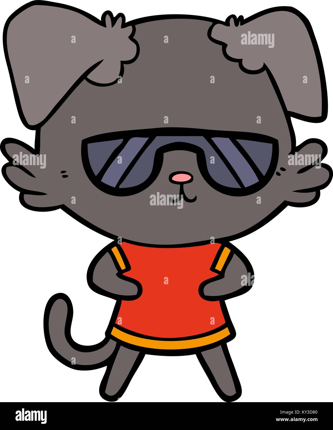 cool cartoon dog Stock Vector Image & Art - Alamy