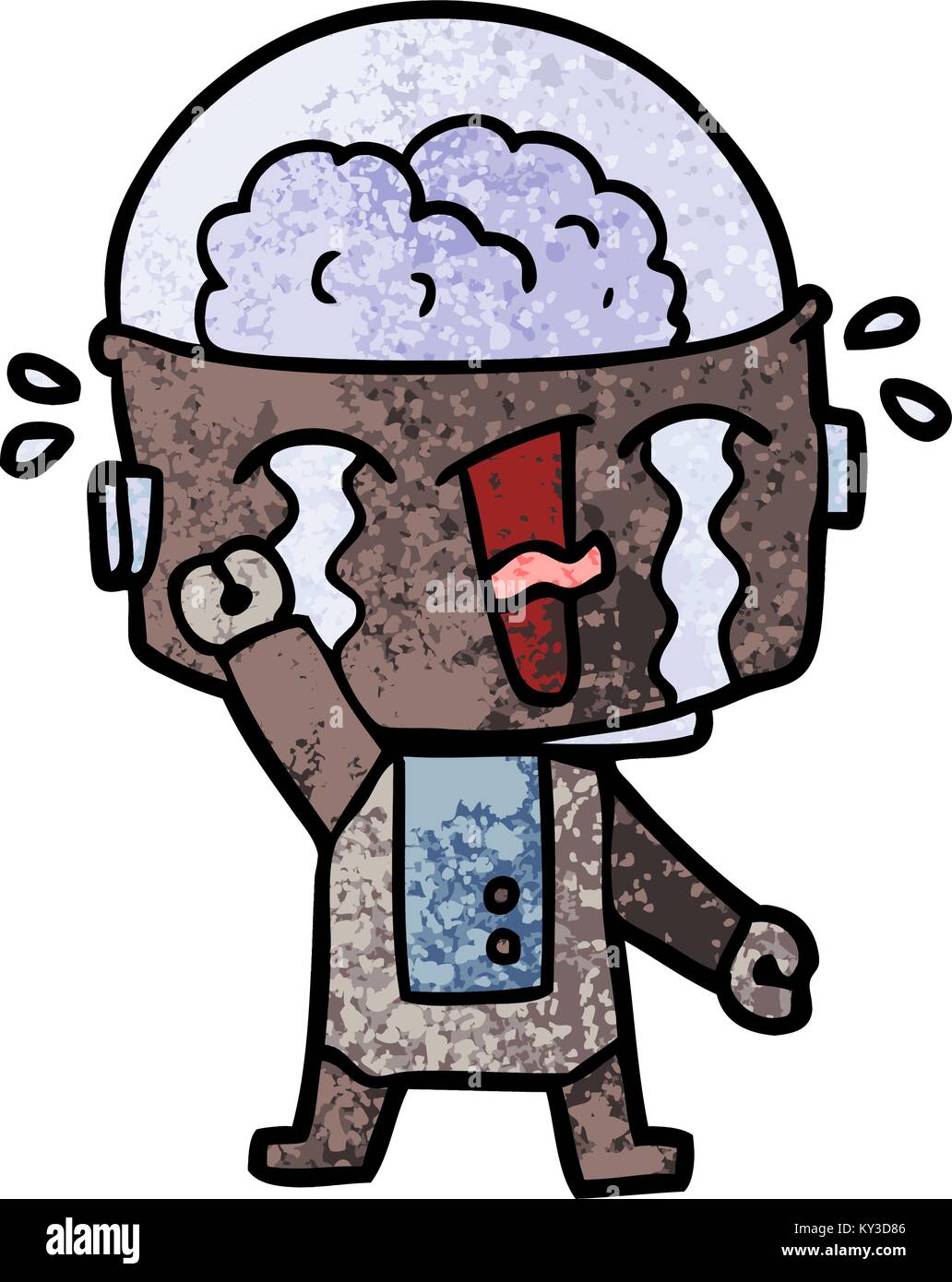 cartoon crying robot Stock Vector Image & Art - Alamy