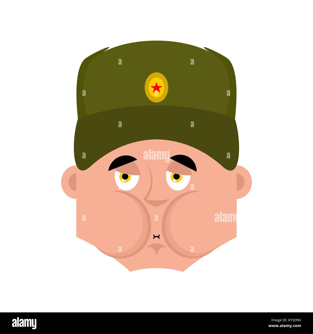 Russian soldier Sick Nausea emoji. Warrior Nauseating. Sad Military in ...