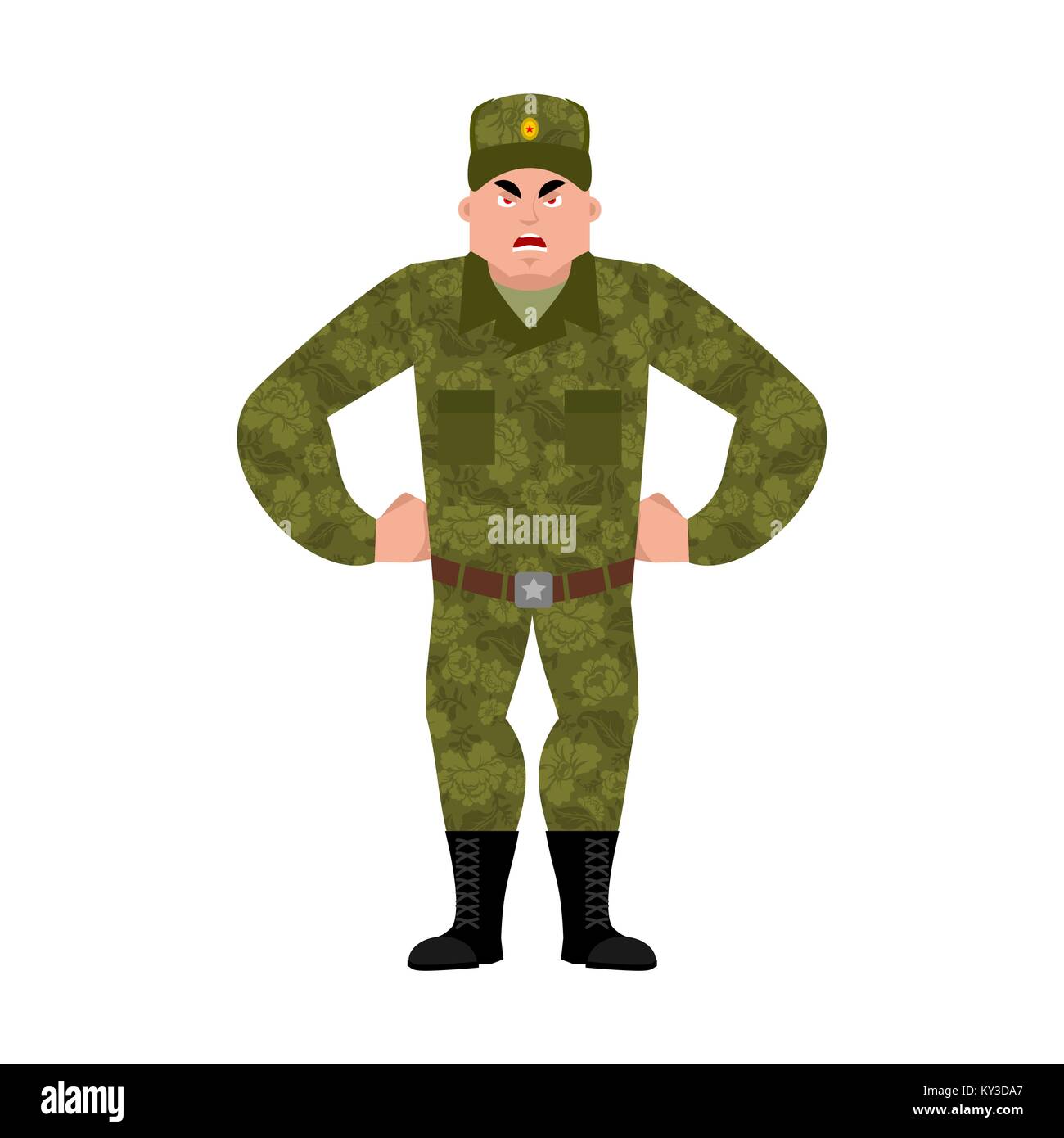 Army aggressive face to face Stock Vector Images - Alamy