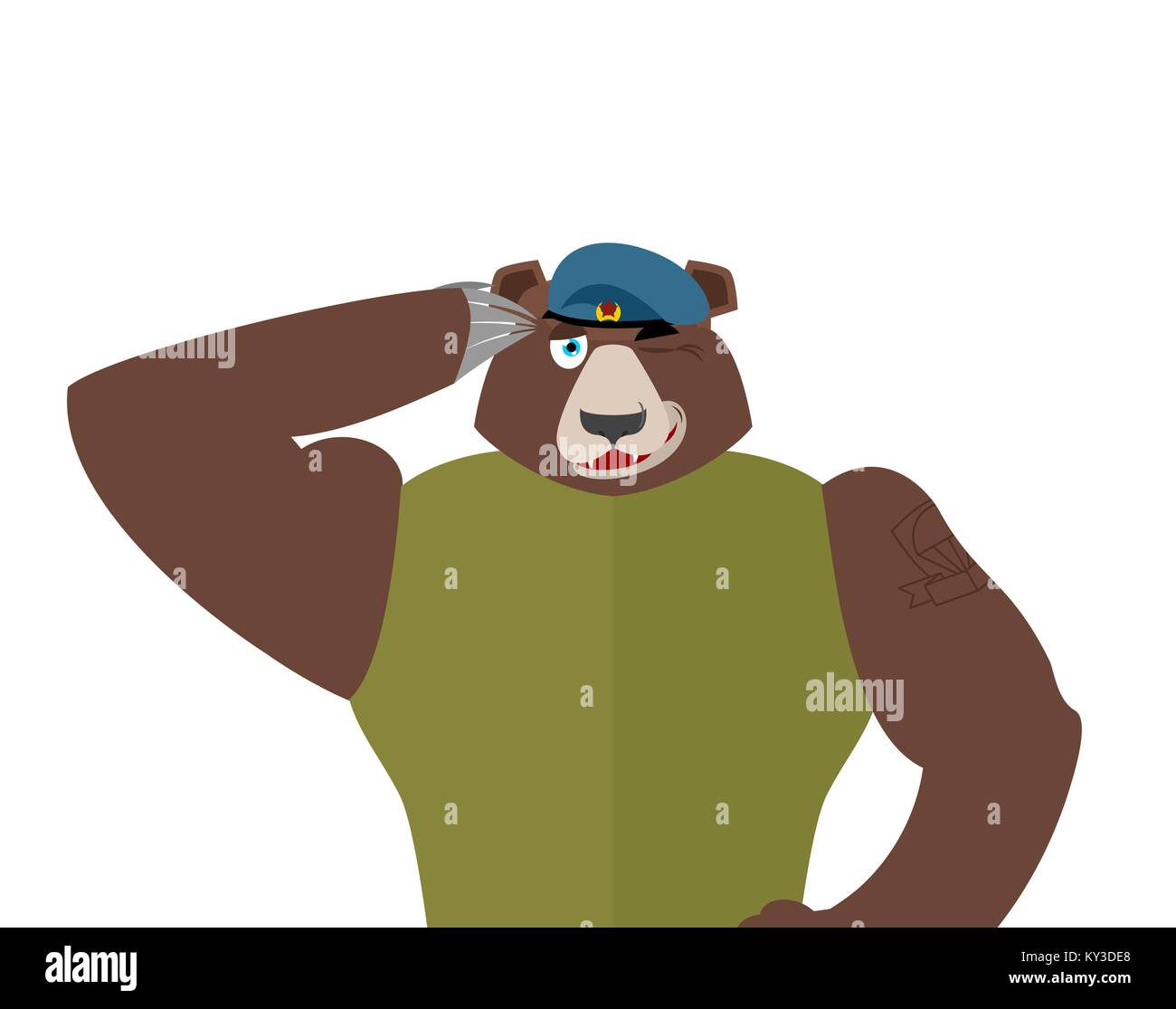 February 23. Bear Defender Russian Soldier. Defender of Fatherland Day ...