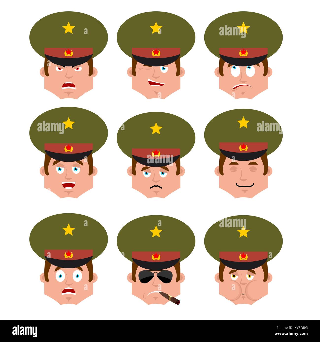 Soviet sad soldier Stock Vector Images - Alamy