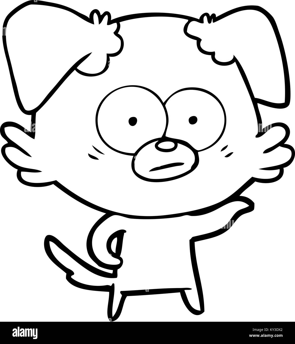 nervous dog cartoon Stock Vector Image & Art - Alamy