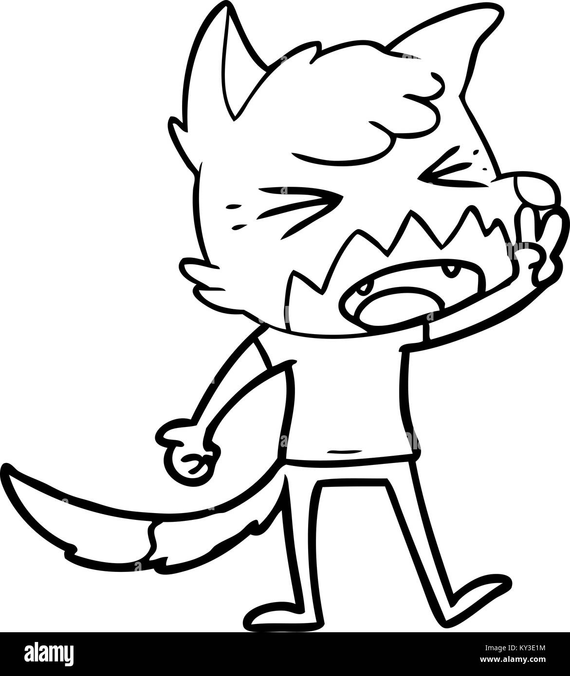 angry cartoon fox Stock Vector Image & Art - Alamy