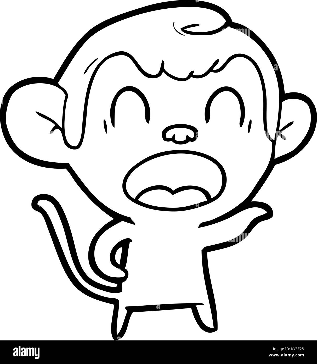 shouting cartoon monkey pointing Stock Vector Image & Art - Alamy