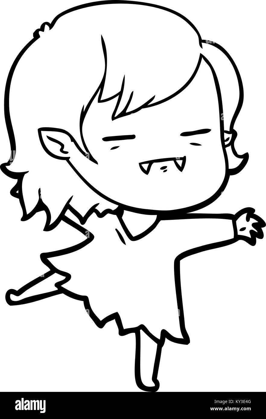 cartoon undead vampire girl dancing Stock Vector Image & Art - Alamy