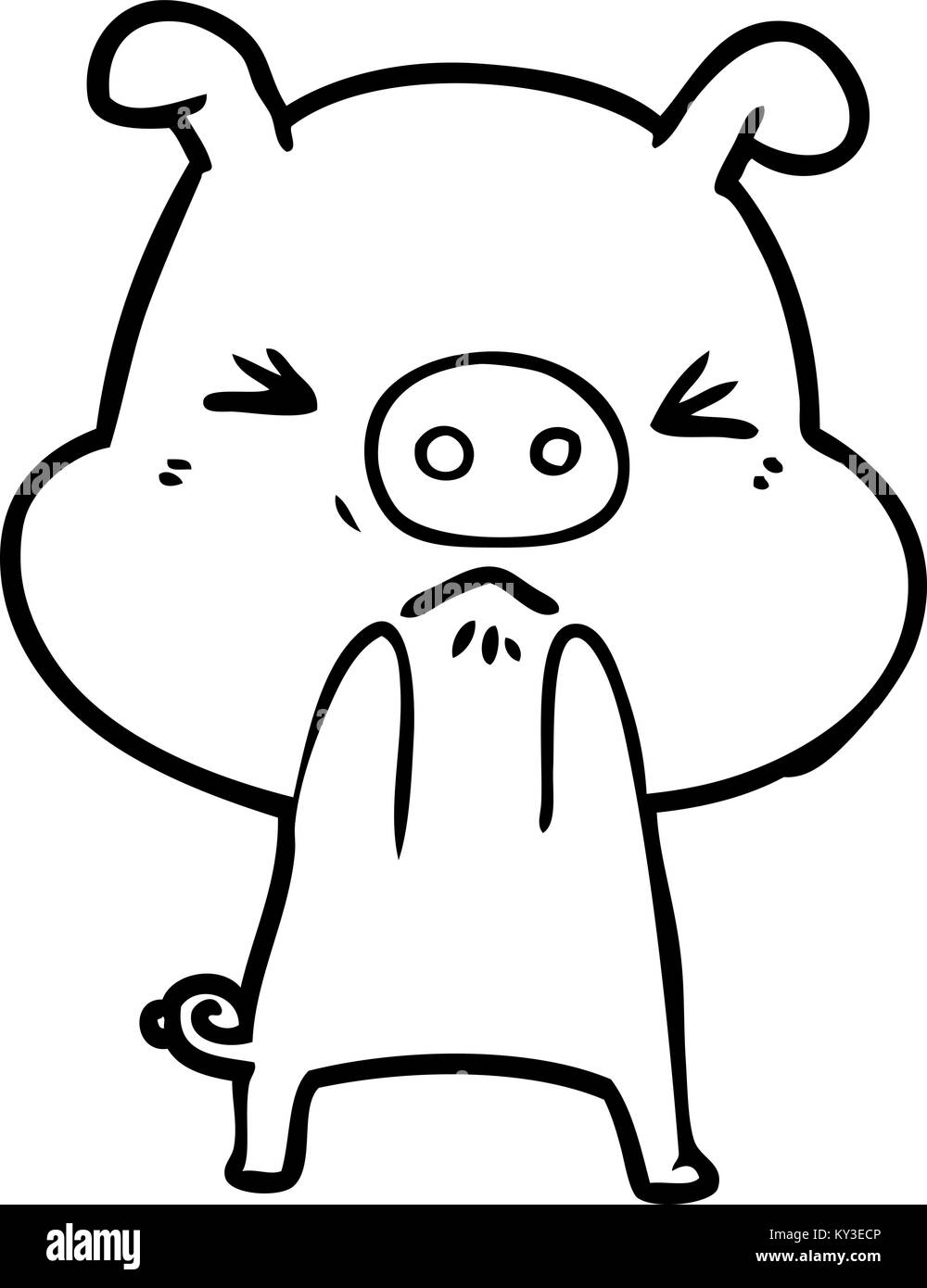 cartoon angry pig Stock Vector Image & Art - Alamy