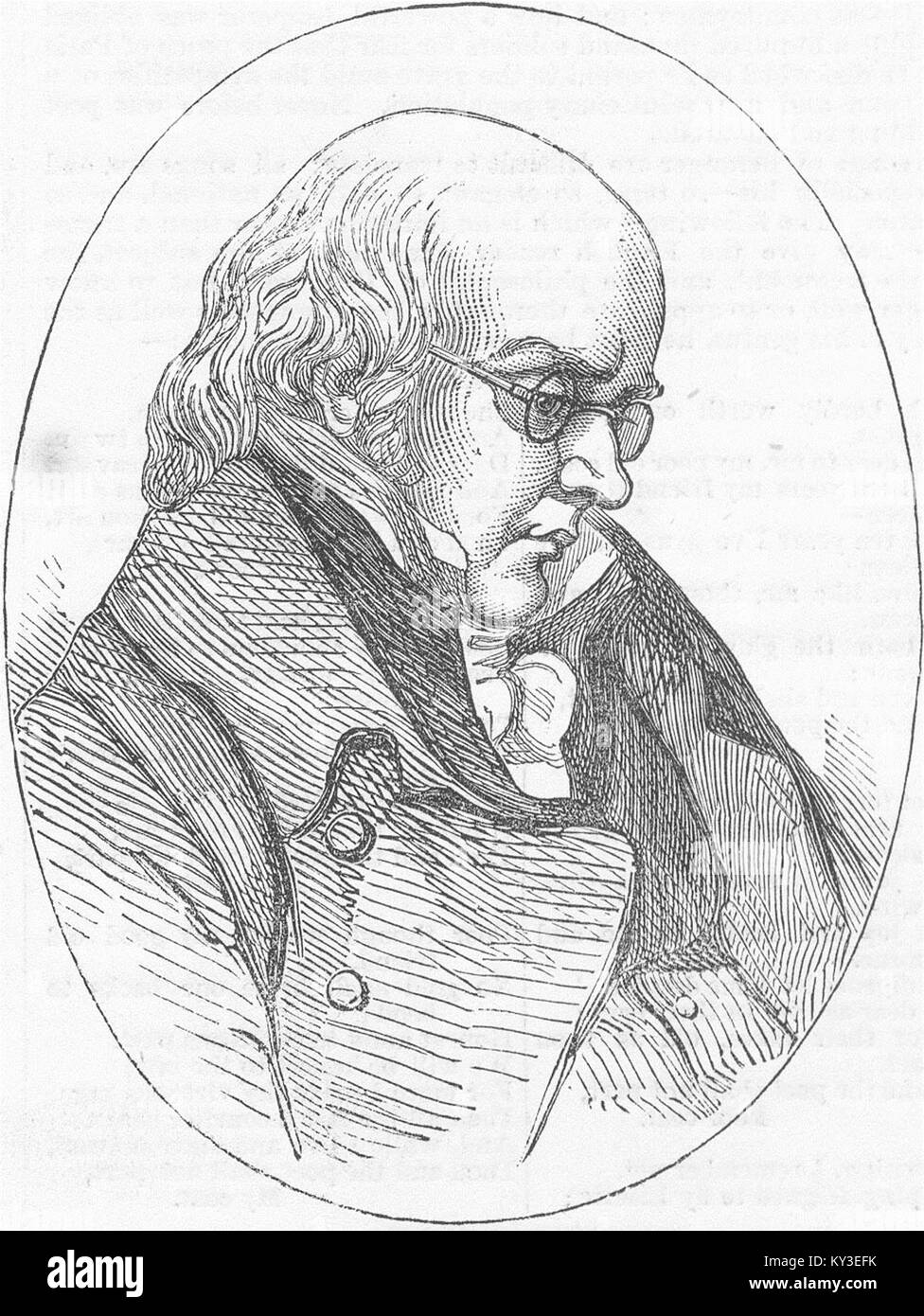 PORTRAITS The late M Beranger 1857. Illustrated London News Stock Photo ...