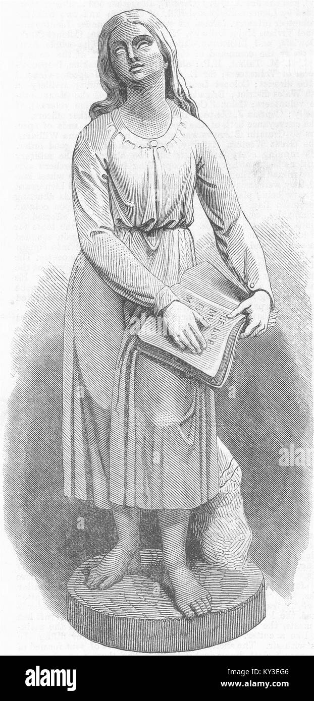 PORTRAITS The blind girl reading 1867. Illustrated London News Stock ...