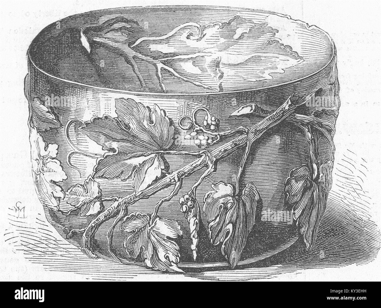 BRITISH MUSEUM Blacas collection Silver Bowl 1867. Illustrated London ...