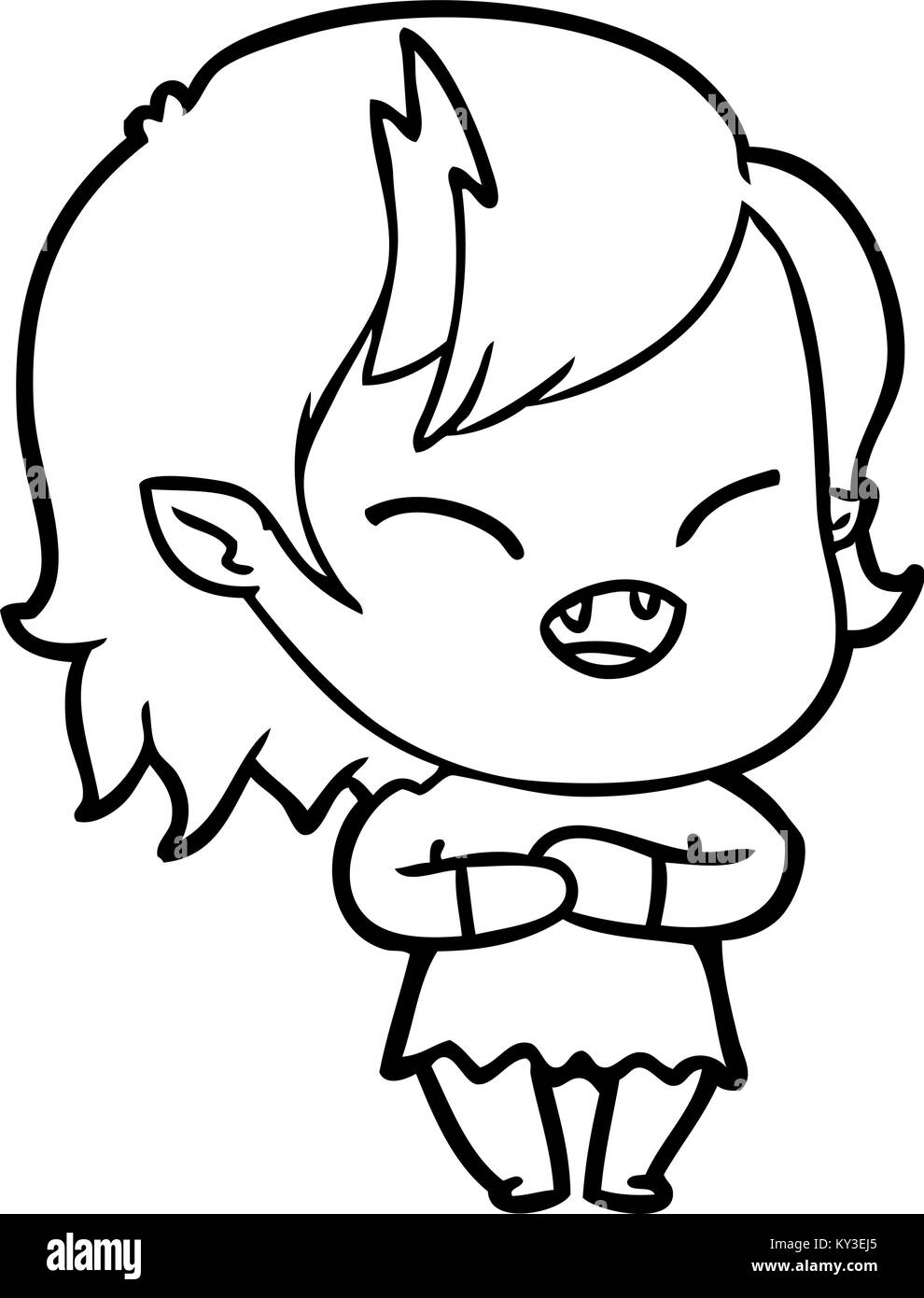 cartoon laughing vampire girl Stock Vector Image & Art - Alamy