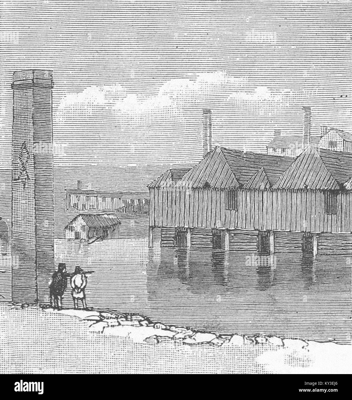 CHESHIRE Abandoned salt works & new lake, Northwich 1887. The Graphic ...