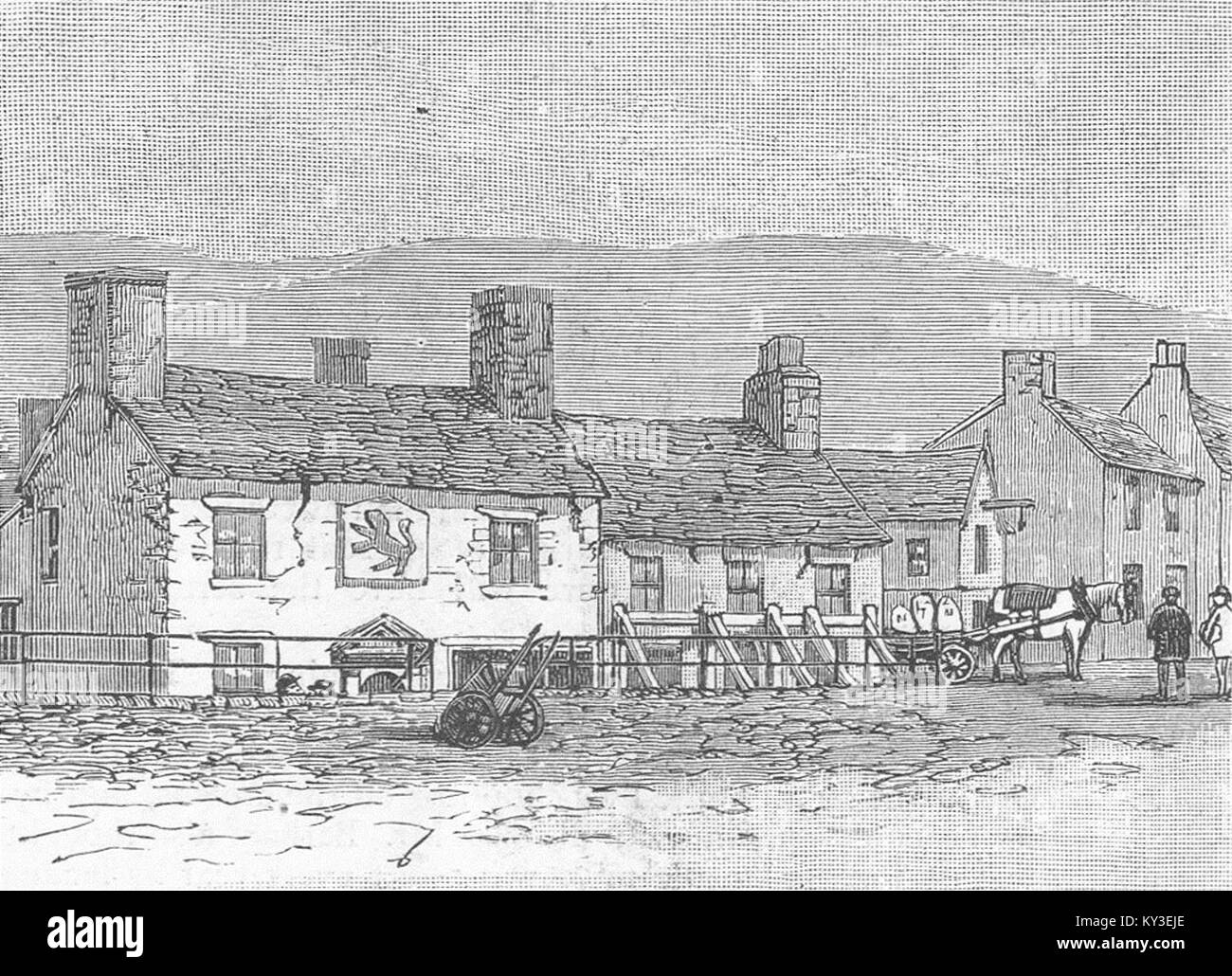 CHESHIRE Northwich subsidence Red Lion, Wingford 1887. The Graphic ...