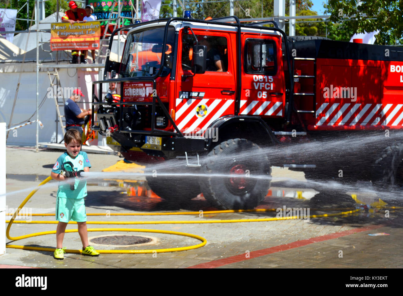 Kids firefighters children firemen hi-res stock photography and images ...