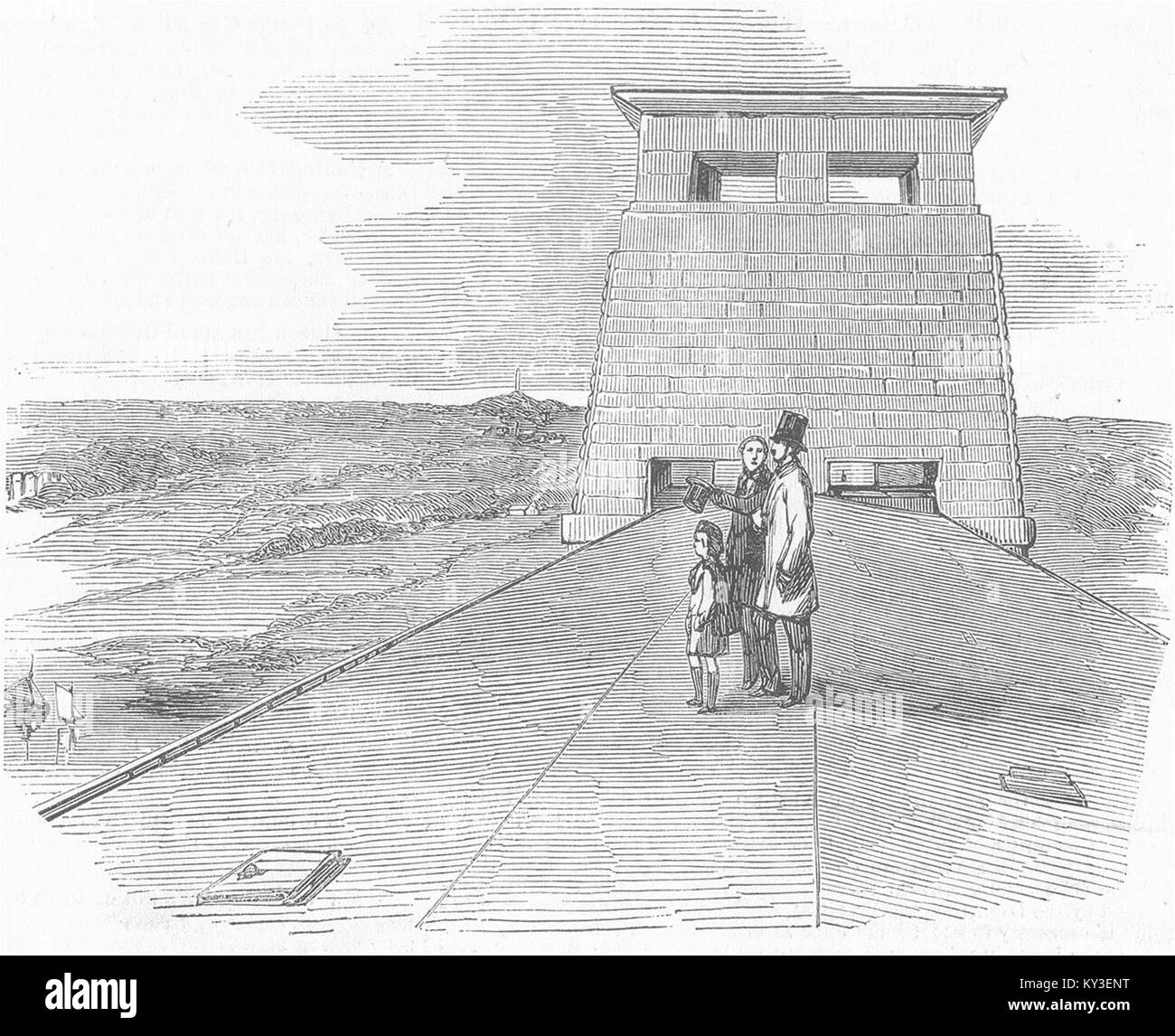 WALES Stephenson, roof of Britannia Tubular Bridge 1852. Illustrated ...